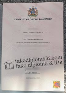 University of Central Lancashire diploma sample, buy fake UCLan diploma