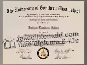 Where can I buy a University of Southern Mississippi diploma?