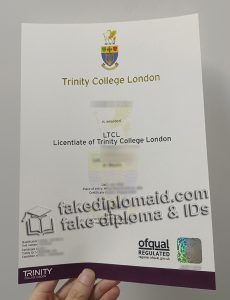 Trinity College London Diploma Sample, order a TCL diploma certificate