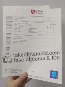 Where can I buy Middlesex University transcript?