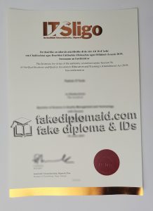 Institute of Technology Sligo diploma sample, buy fake ITS degree