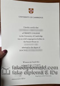 Excellent University of Cambridge diploma, buy a Cambridge PHD degree