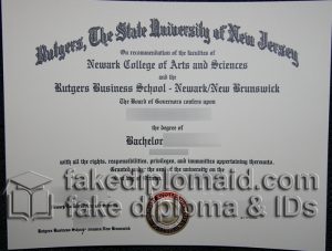 Rutgers, The State University of New Jersey (RU) fake bachelor's degree