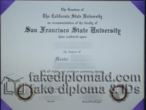 Perfect SFSU master degree, buy the SF State diploma