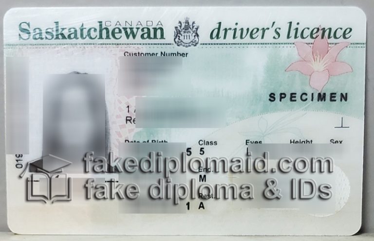 Replica your Canada ID card| fake Saskatchewan Driver's license
