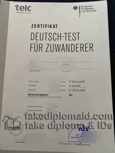 Deutschzertifikat B1|Buy fake Deutschzertifikat B1