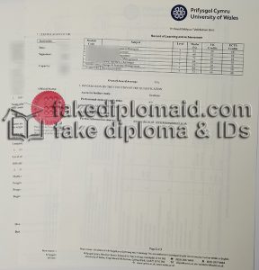 University of Wales academic record of learning and achievement