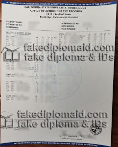 Make sure your CSUN academic transcript correct