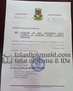 Take your Egerton Uni diploma and transcript fast here