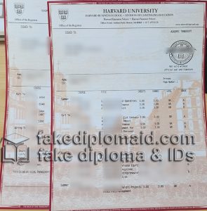 Can anyone make a realistic Harvard Uni official transcript?
