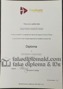 Check out this fake Tresham diploma, make a college degree