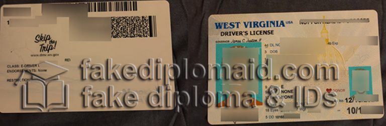 Affordable fake West Virginia Driver's license in the USA